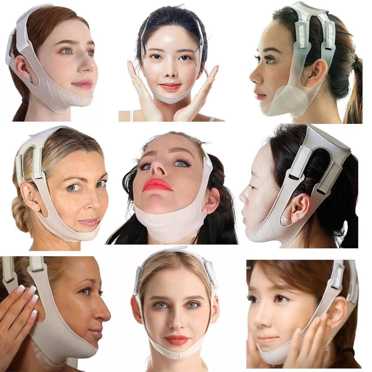 4D Adjustable Face Lift Strap For Double Chin Firming and Reduction