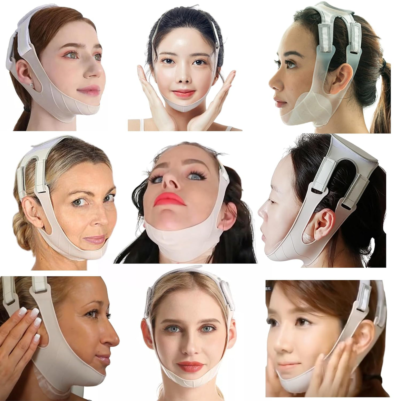 4D Adjustable Face Lift Strap For Double Chin Firming and Reduction