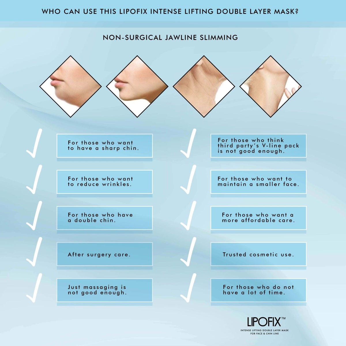 Double Chin Reducer Intense Lifting Toning Mask LipoFix