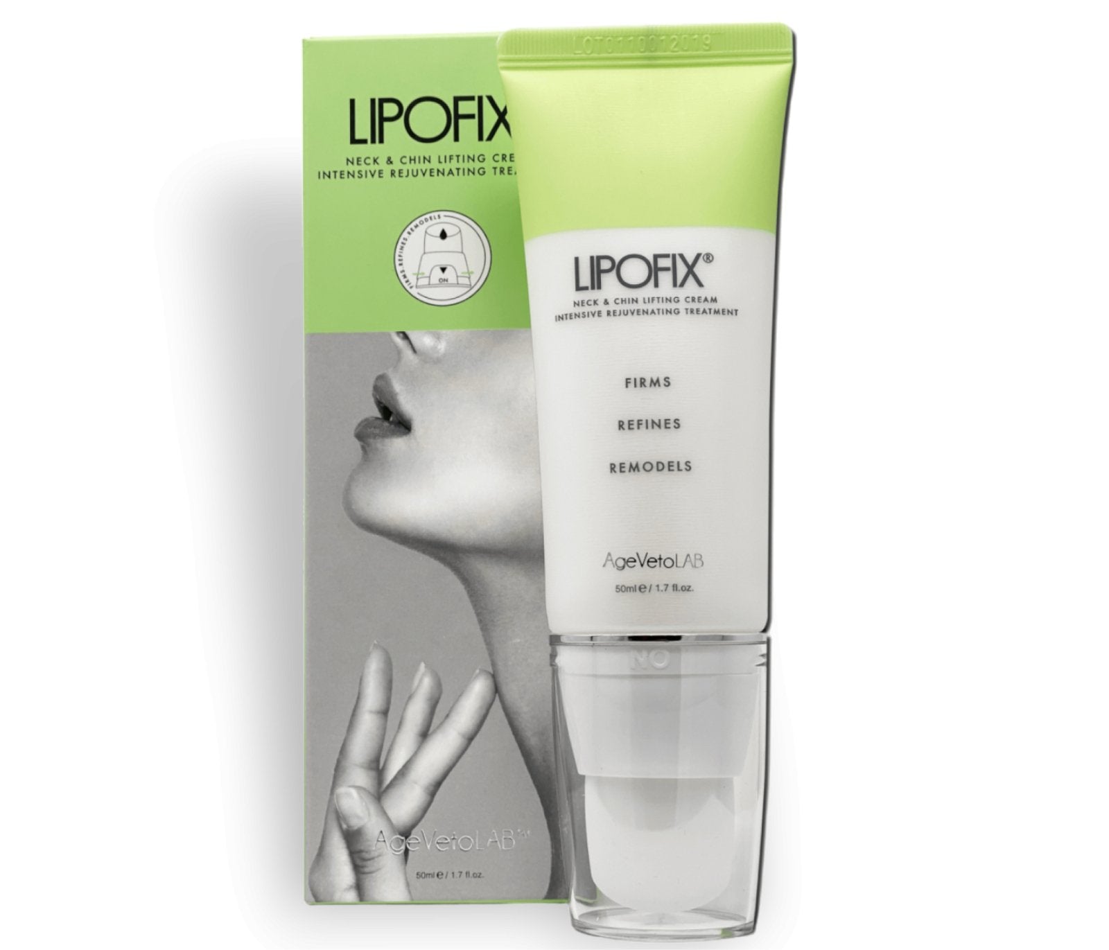 Neck Firming Double Chin Tightening Rejuvenating Cream. LIPOFIX